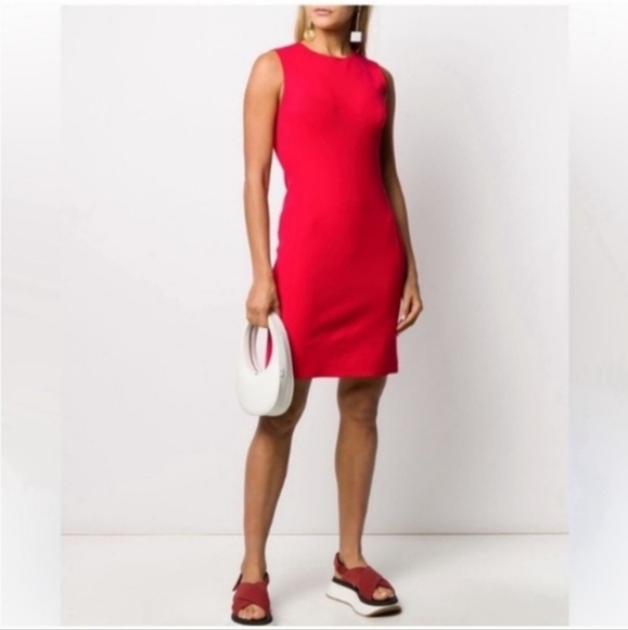 Theory | Dresses | Theory Red Sleeveless Dress With Lining 6 | Poshmark